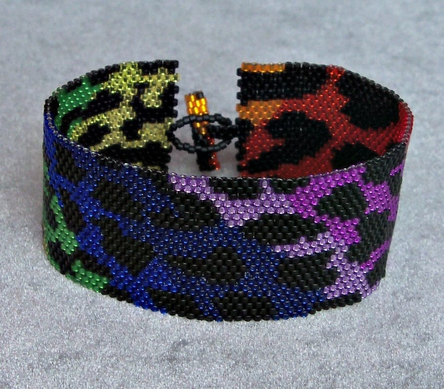 Rainbow Leopard Print - Peyote Pattern - Etsy
