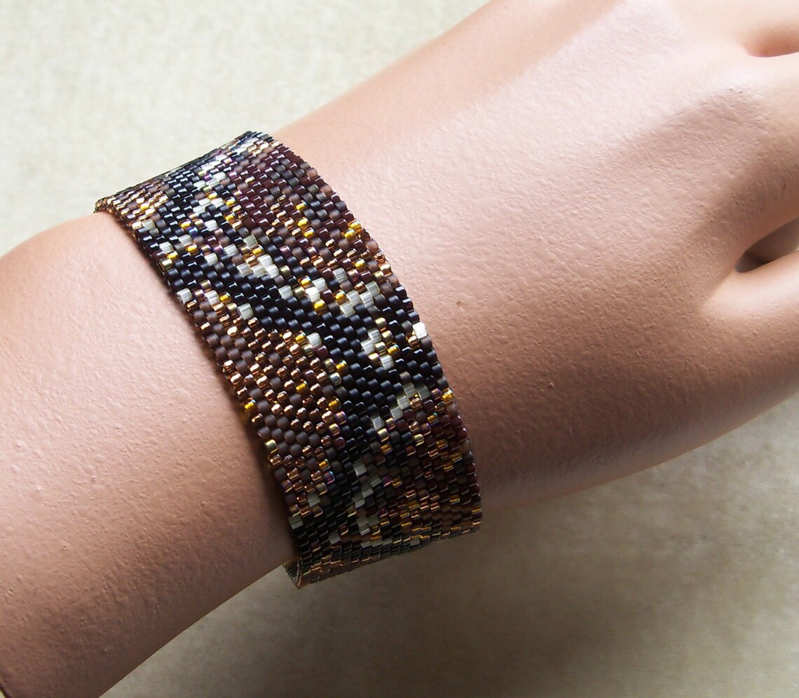 Snake Skin Bracelet Pattern Peyote Stitch Beading Pattern - Etsy