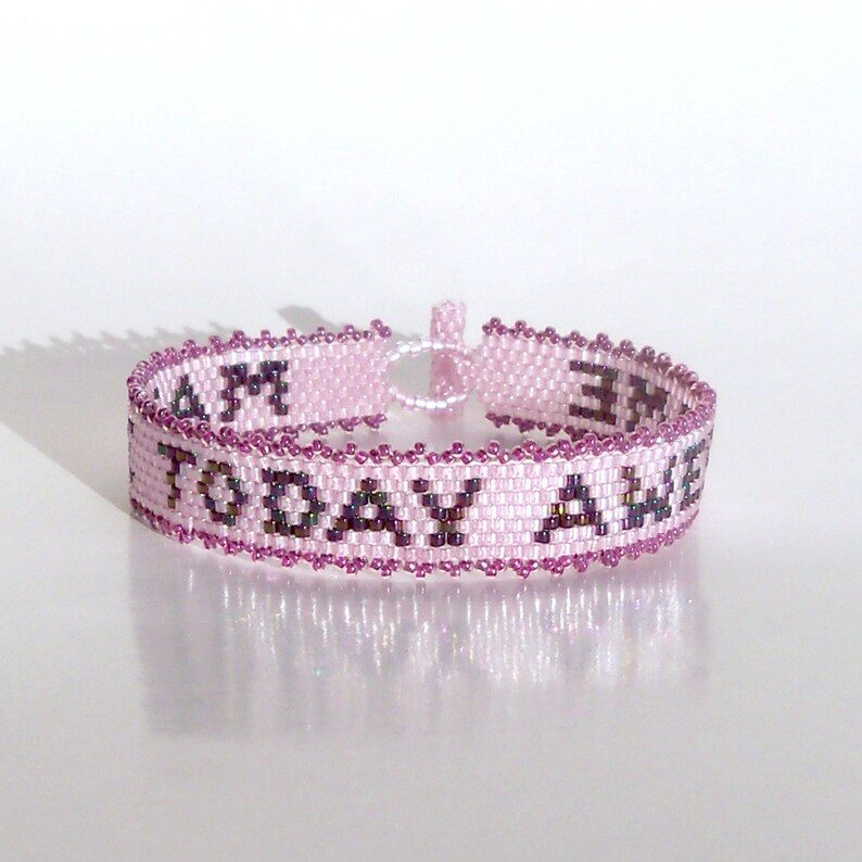 Make Today Awesome Bracelet Pattern Peyote Pattern - Etsy