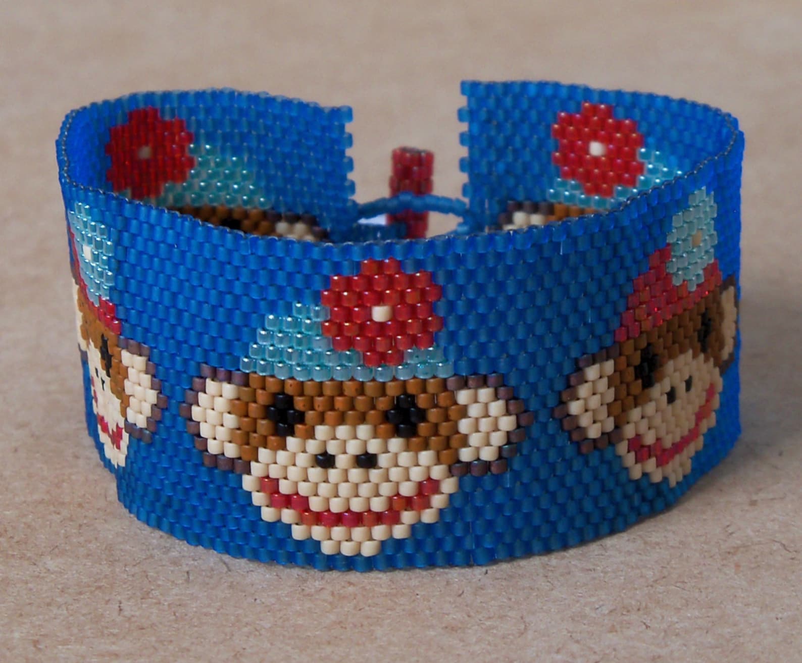 Sock Monkey Bracelet Pattern - Peyote Pattern - Beading Pattern - Etsy