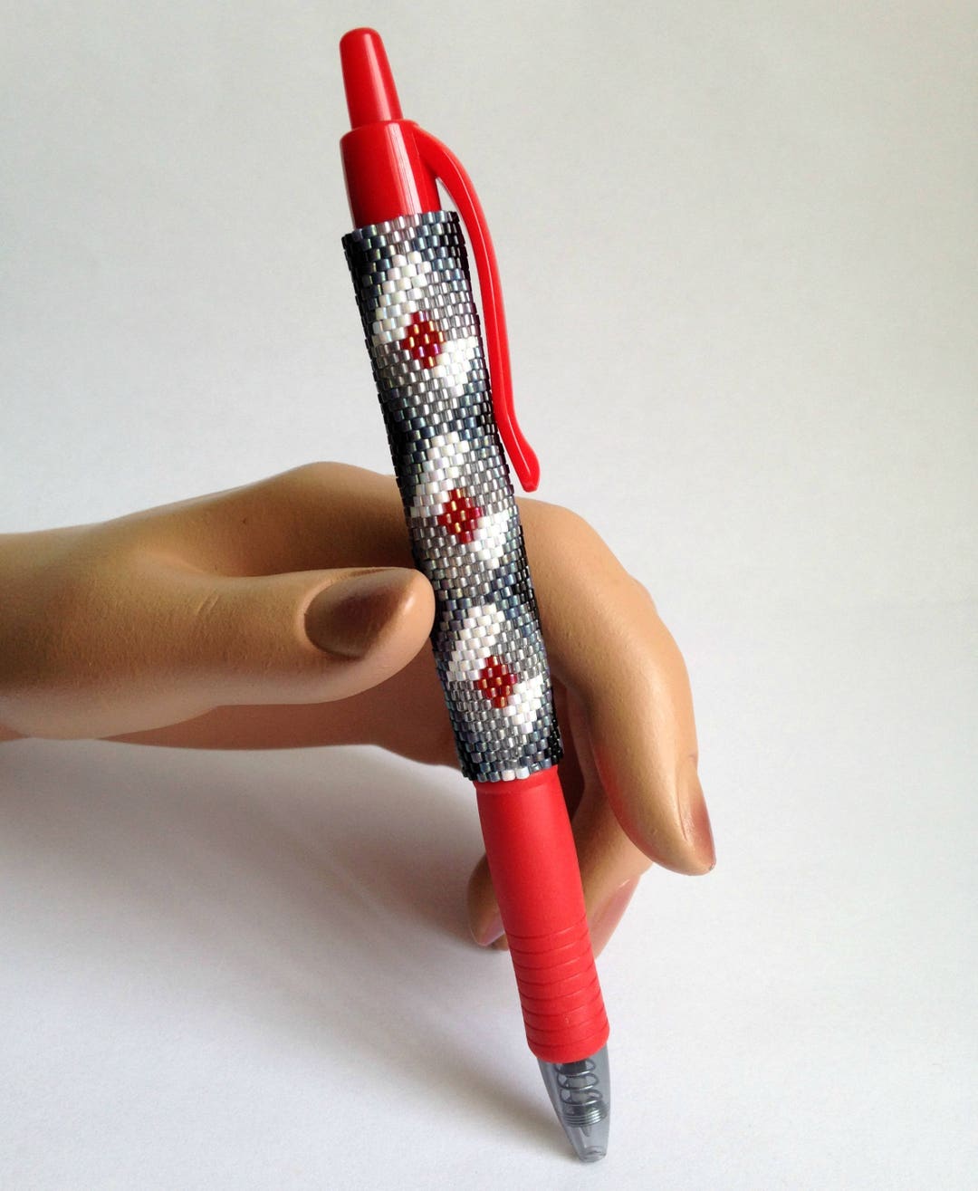Pen Cover Pattern - Tiled Harlequin - Peyote Pattern - Etsy