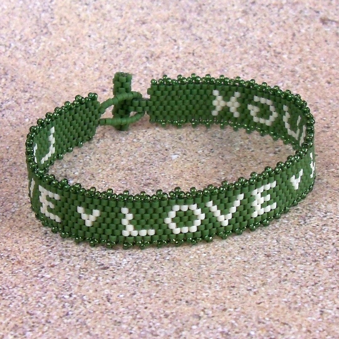 Live Love Laugh - Bracelet Pattern - Peyote Pattern - Etsy