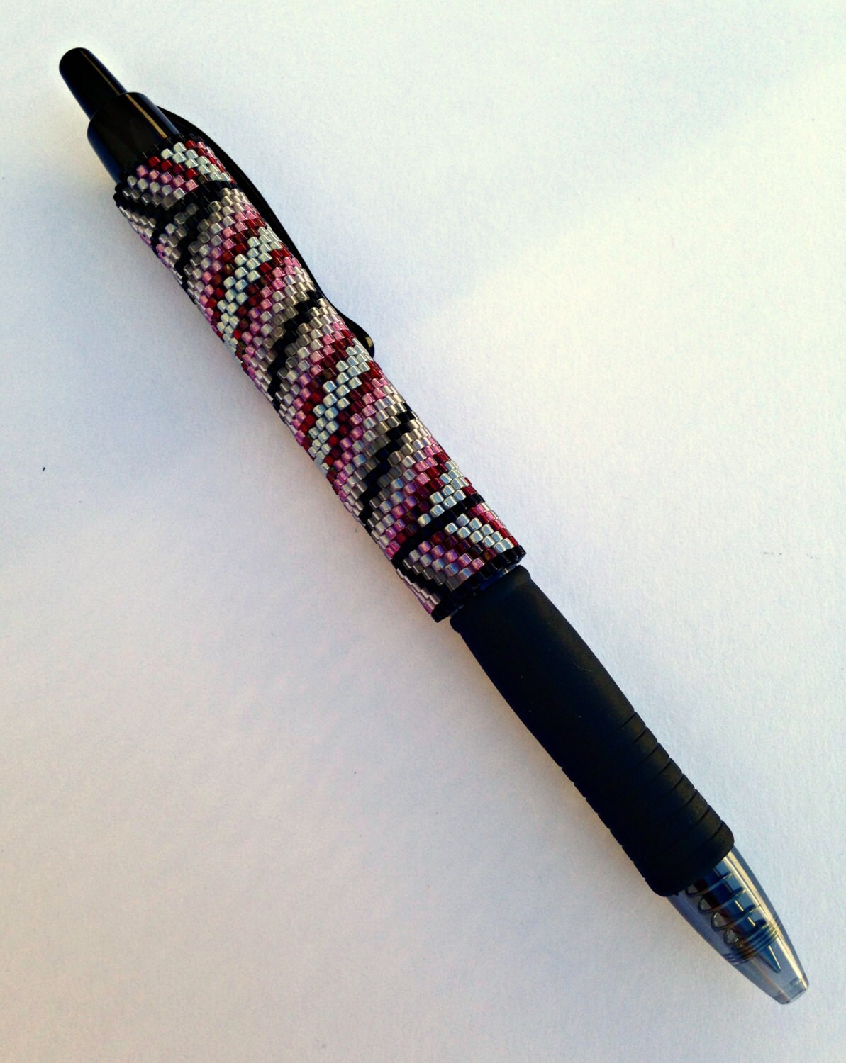 Pen Cover Pattern - Diagonal Stripes - Peyote Pattern - Etsy