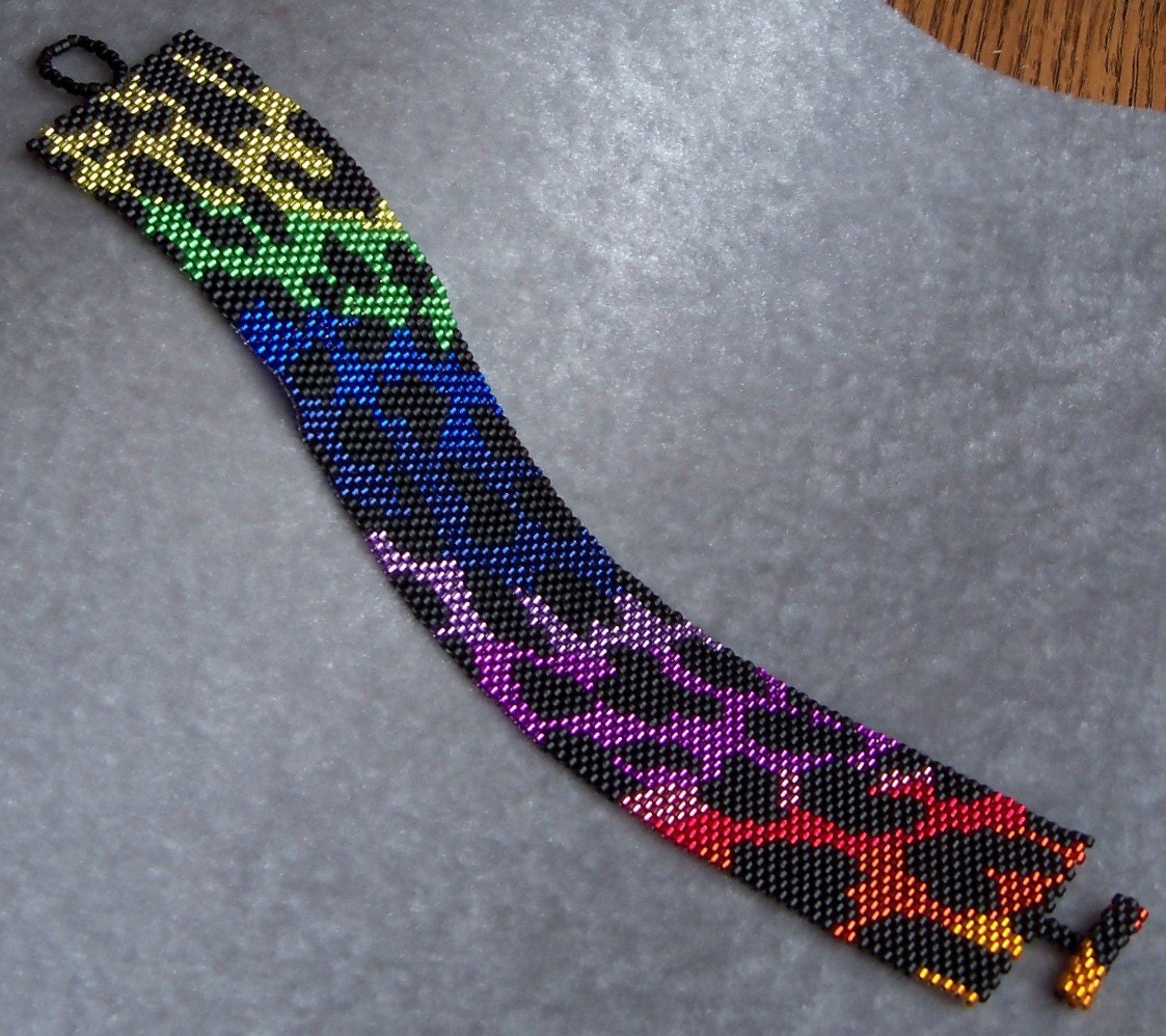 Rainbow Leopard Print - Peyote Pattern - Etsy