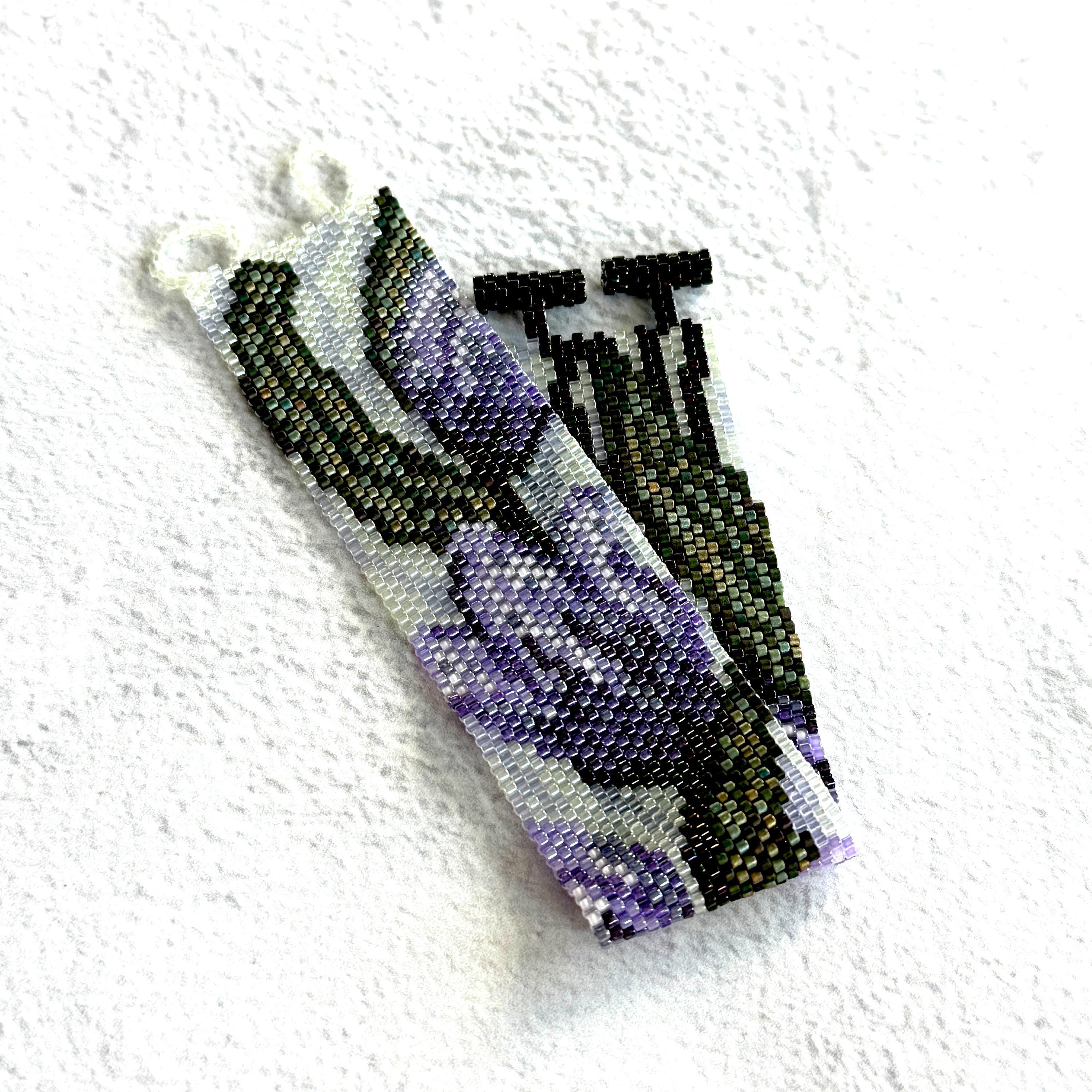 Muted Tulips - Purple - Bracelet Pattern - Peyote Stitch Pattern - Etsy