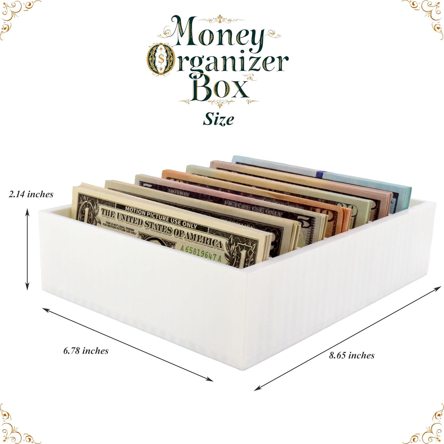 Money Organizer for Cash – 8 Compartment Money Holder, Cash Organizer ...