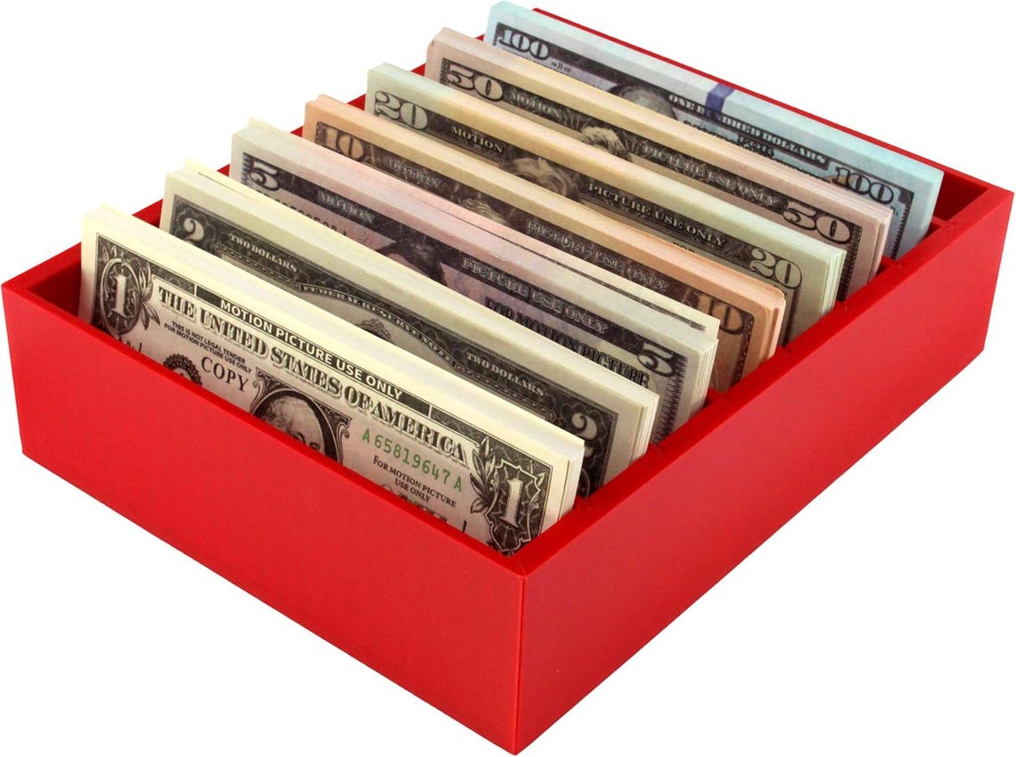 Money Organizer for Cash – 8 Compartment Money Holder, Cash Organizer ...