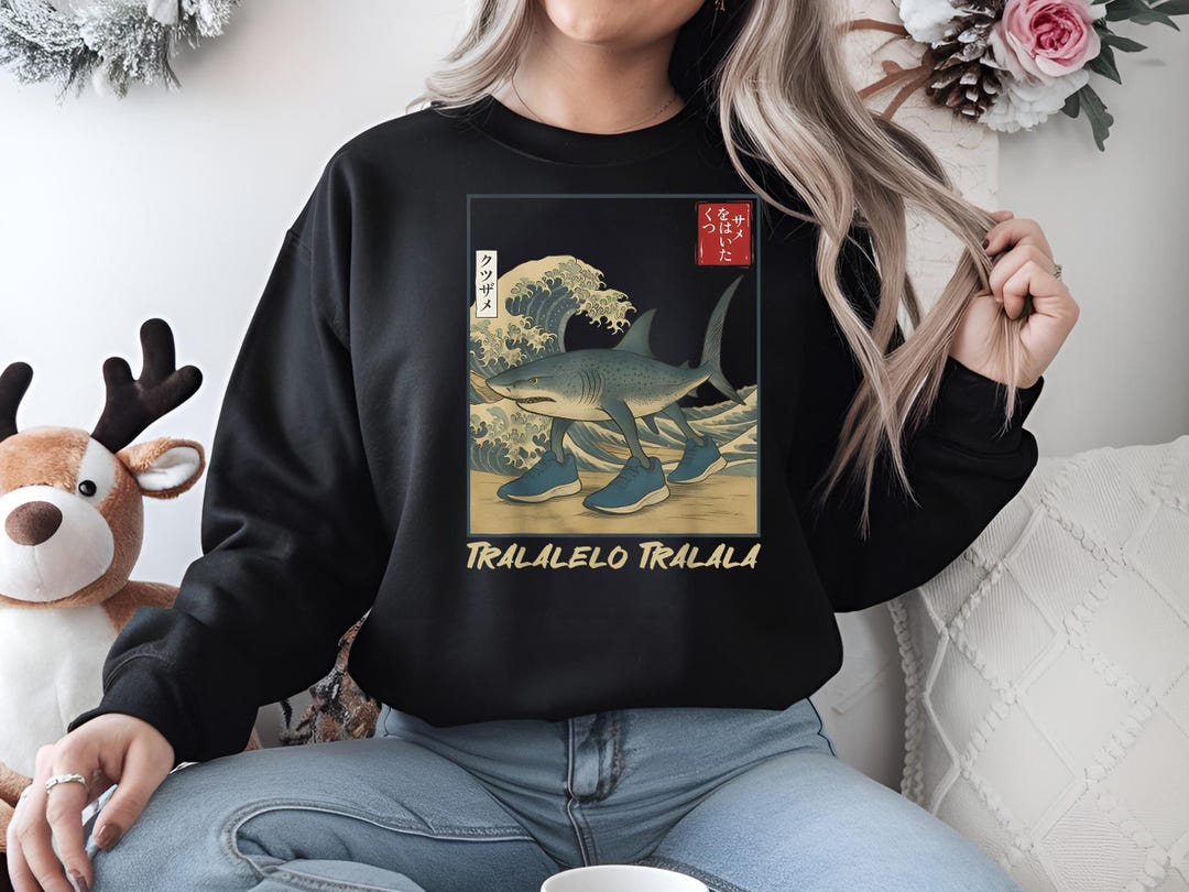 Tralalero Tralala Funny Shark Meme PNG, Bootleg Rap Tee, Shark With ...