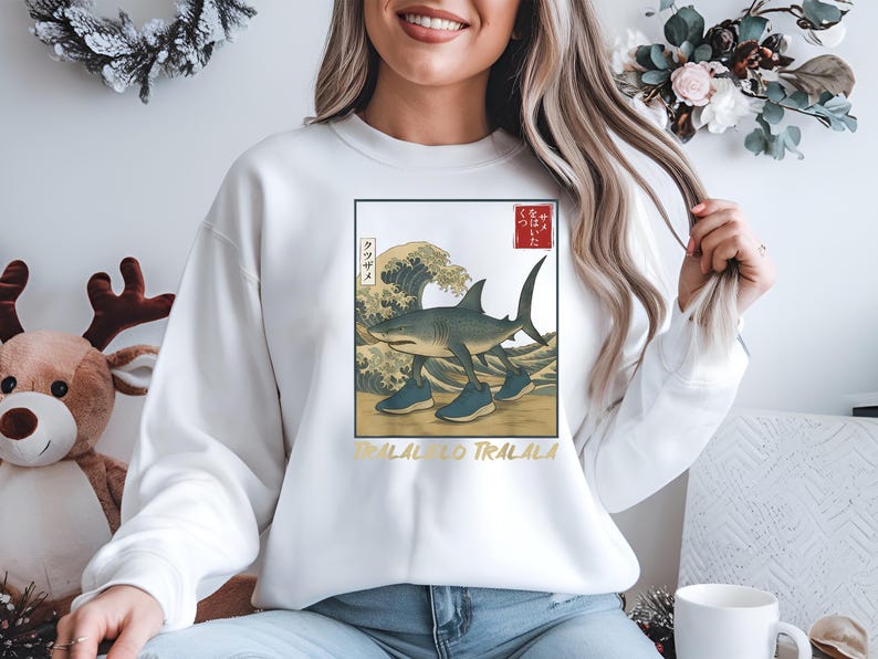 Tralalero Tralala Funny Shark Meme PNG, Bootleg Rap Tee, Shark With ...