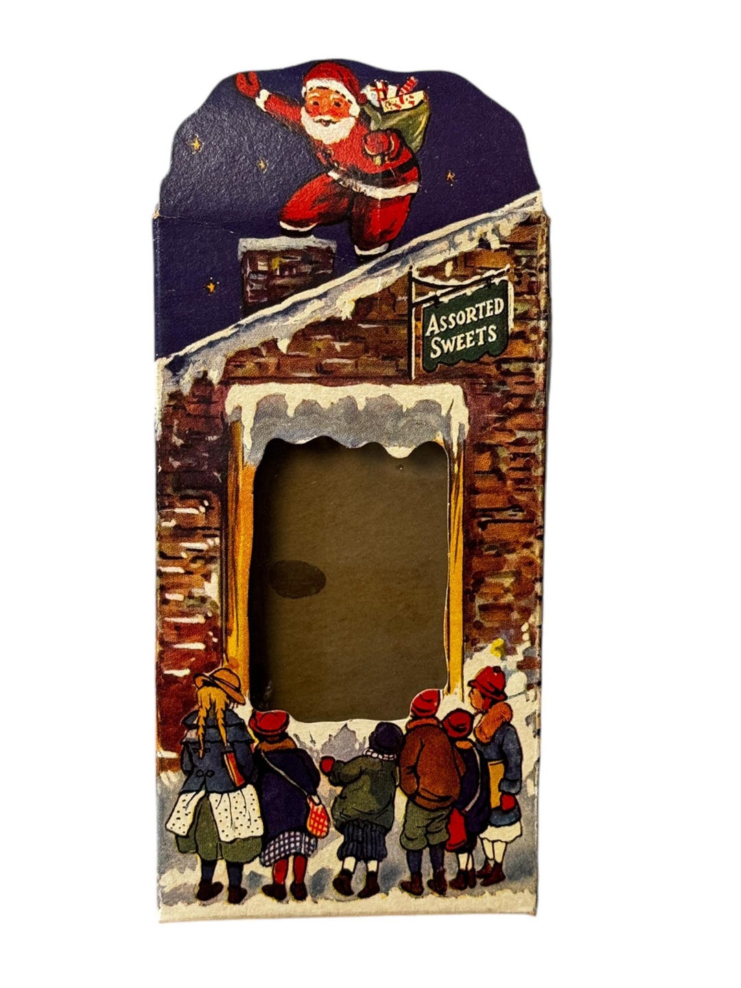 Vintage 1940s-1950s Christmas Candy Box With Santa & Winter Scenes ...