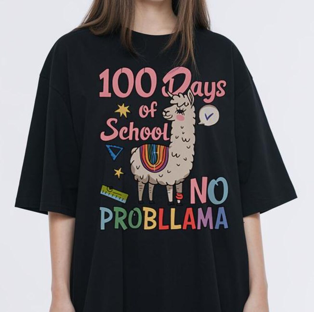 100 Days of School No Probllama Png, 100 Days of School Png, Back to ...