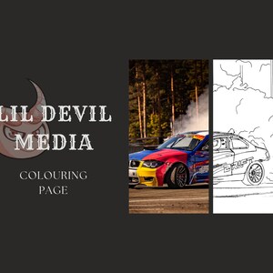 Drift Car Colouring Page - Printable Racing Car Art for Kids and Adults ...