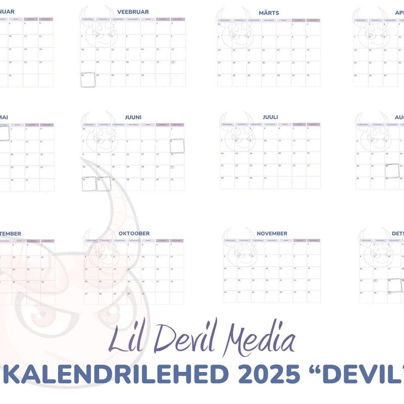Devil Calendar - Etsy