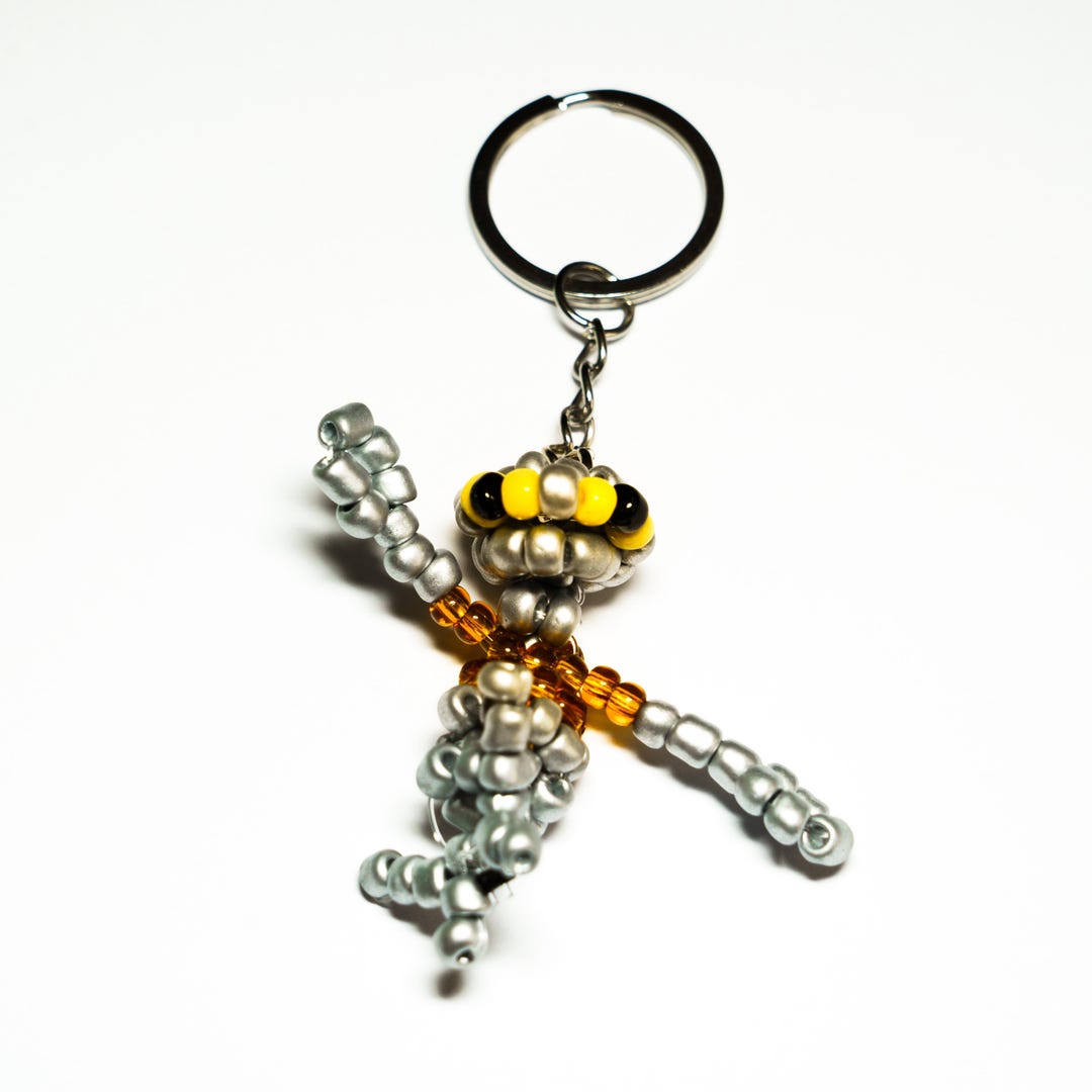 Cartoon Beads Keychain - Handmade Character Key Chain - Etsy
