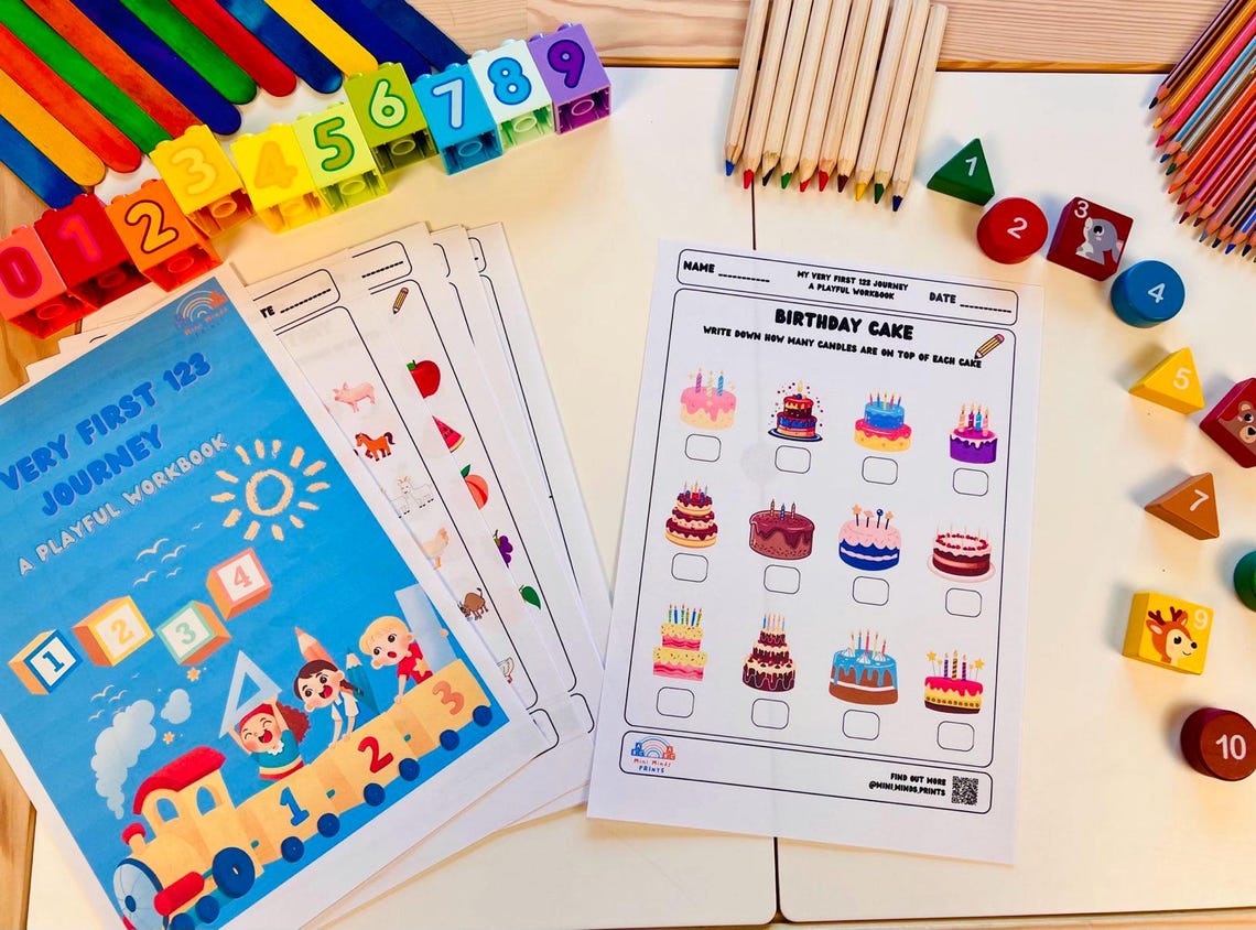 My Very First 123 Journey Workbook | 60+ Toddler Worksheets | Preschool ...