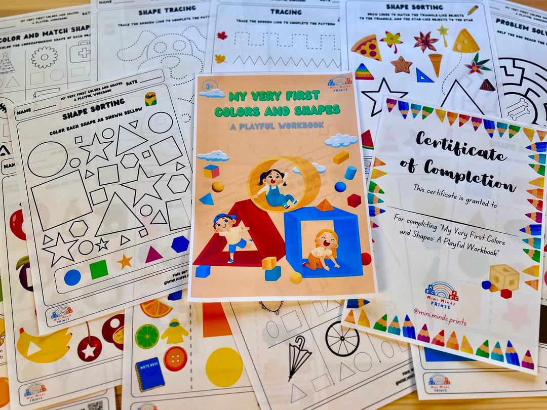 Printable Digital-only Workbook With 50 Worksheets for Your Toddler My ...