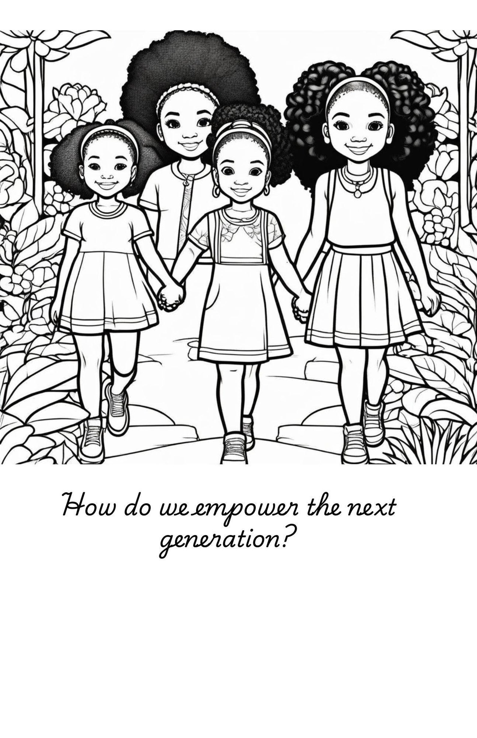Black Girl Coloring Printable Coloring Page and Journal Entry - Etsy