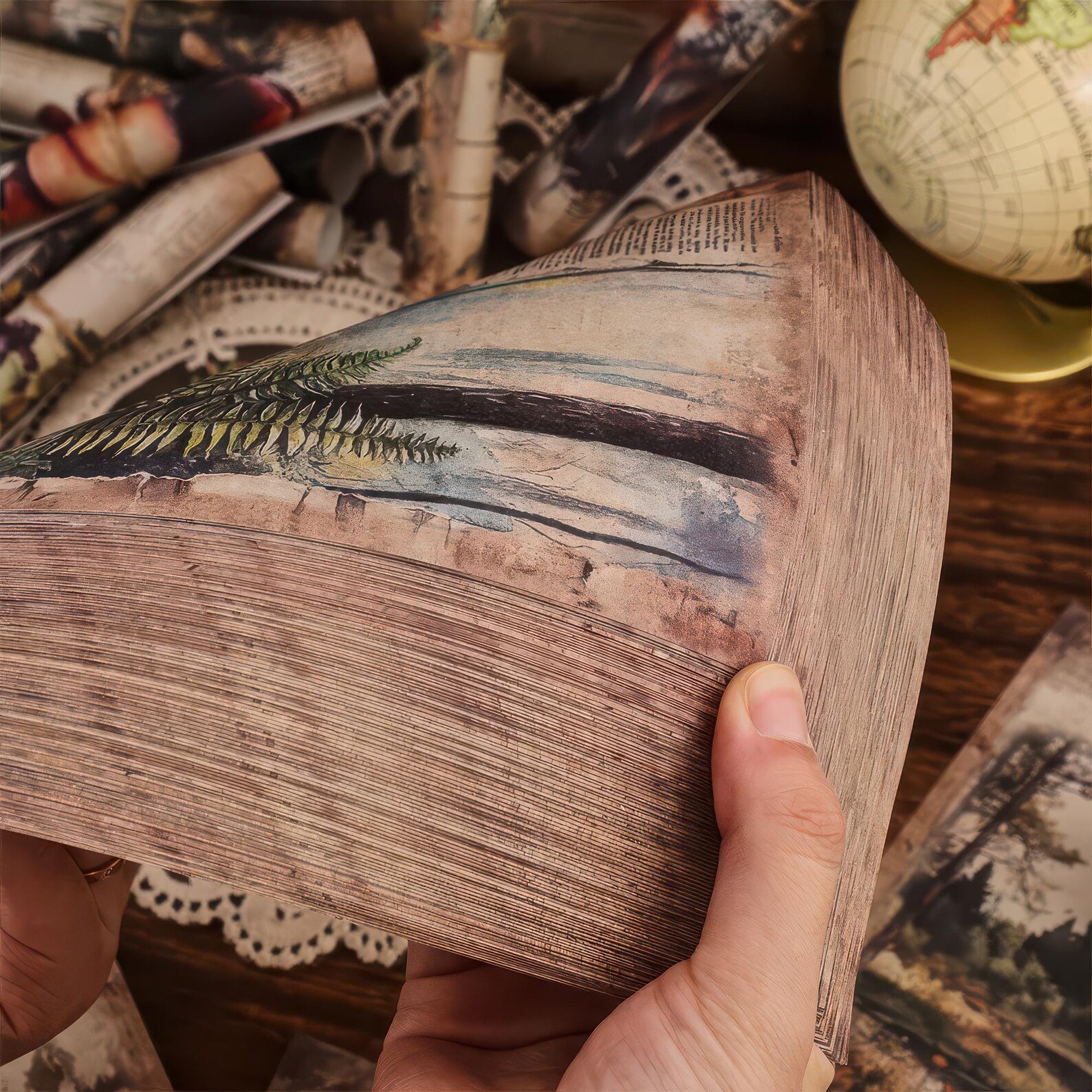 Vintage Natural Scenery Scrapbook Paper: 160 Sheets DIY Material - Etsy