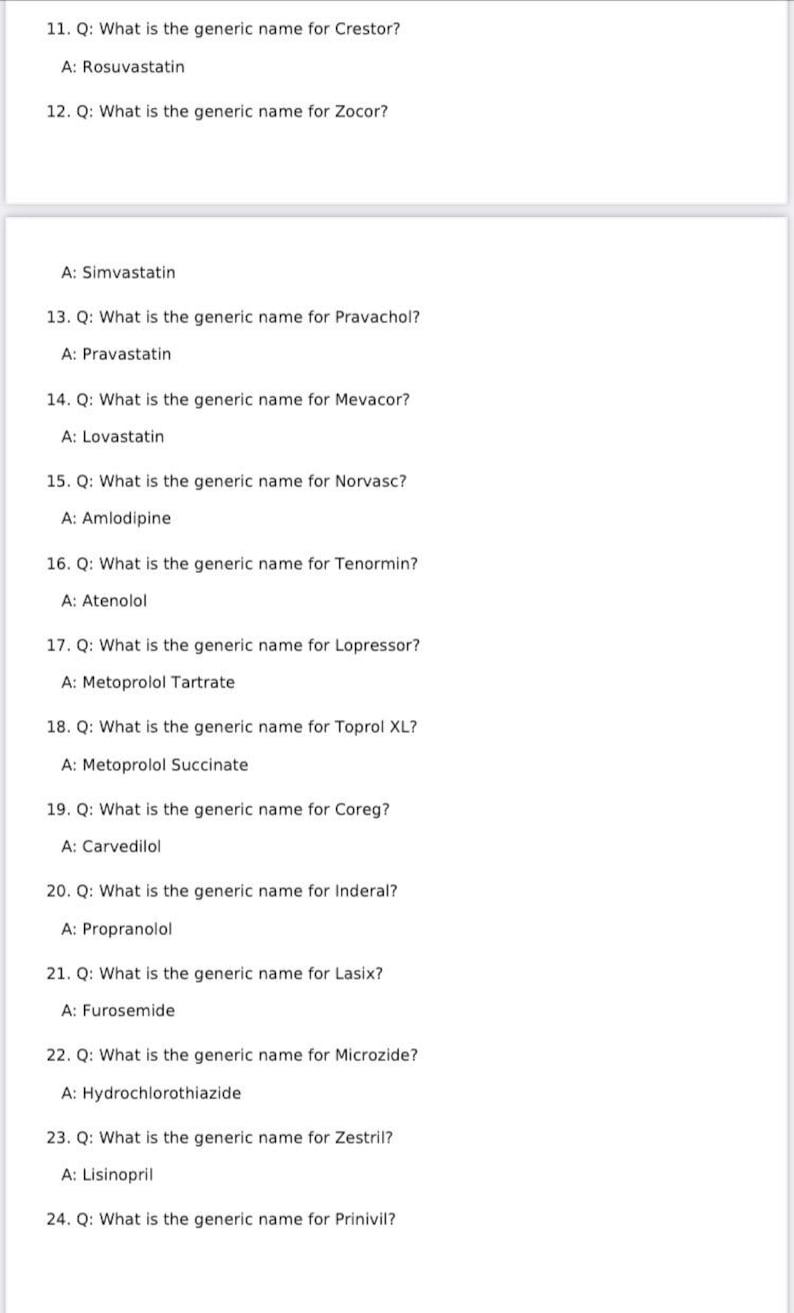 Pharmacy Brand Generic Trivia Fun Game Party Pharmacy Student Digital ...