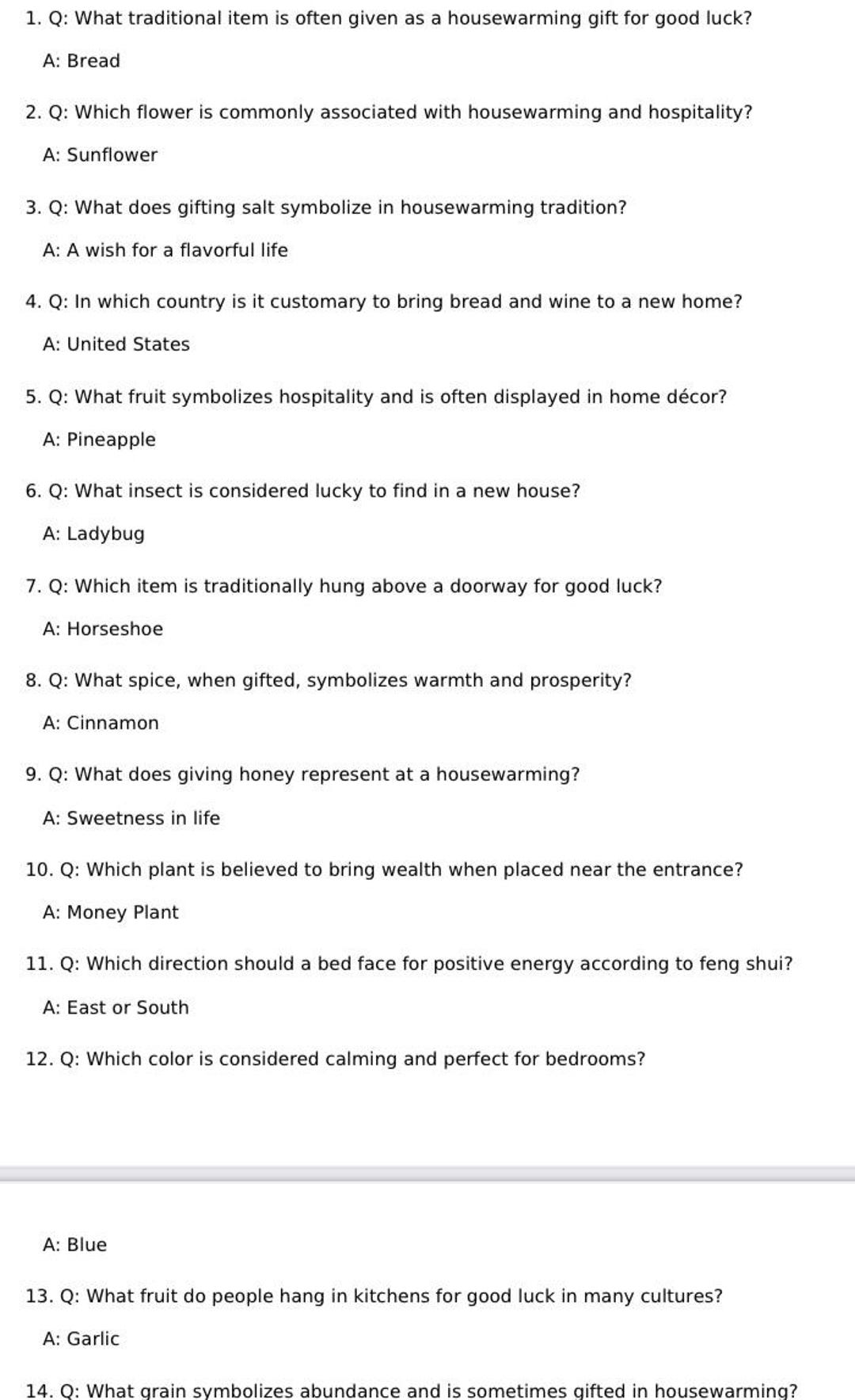 Housewarming Trivia Fun Game Party Night Digital Downloadable Questions ...