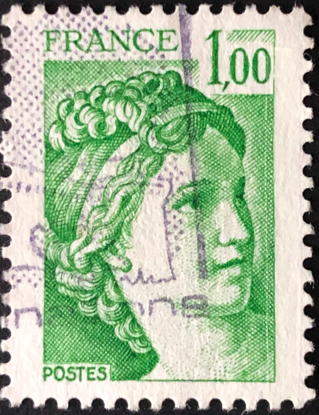 1f France Green , Variety Postage Philately Stamps Ts1 Used in Good ...