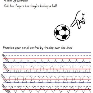 Pre-writing Skills Ten Day Program on Lined Paper With Daily Warm-up ...