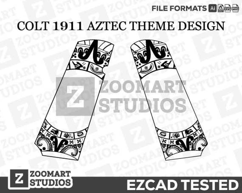 1911 Colt Aztec Design Svg,lasercut,laserengraving,engravingfiles ...