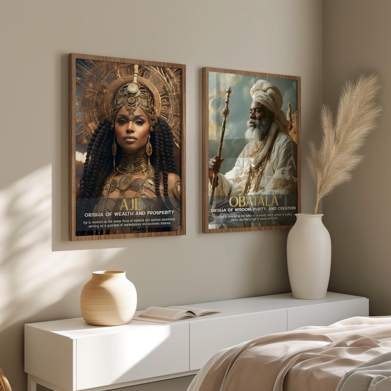Set of 6 Orisha Art Prints, Orisha Yoruba Deity Posters, Spiritual ...