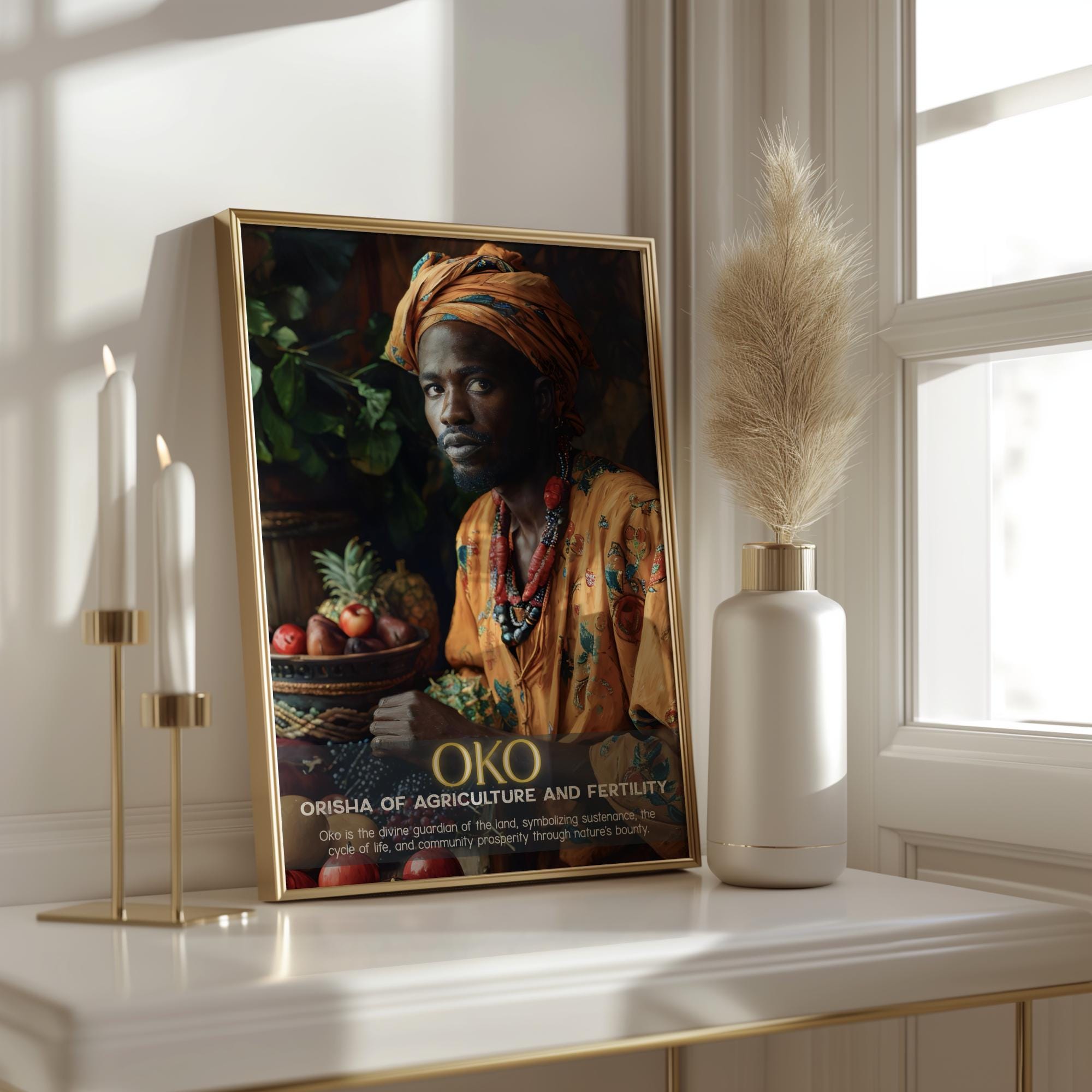 Orisha Oko Wall Art, Yoruba Deity Art Print, Yoruba Orishas Artwork ...