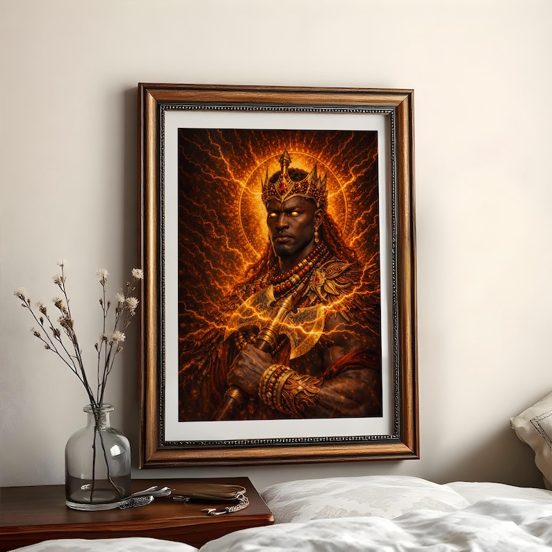 Shango Yoruba Orisha Printable, Shango Wall Art, African God Poster ...