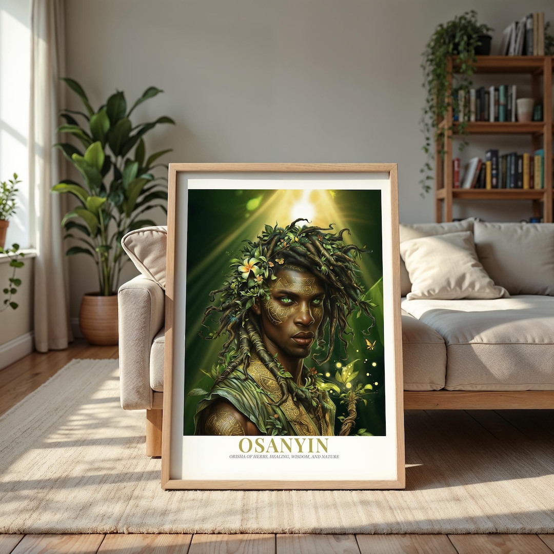 Osanyin Orisha Digital Art Print, Yoruba African Spirituality Decor ...