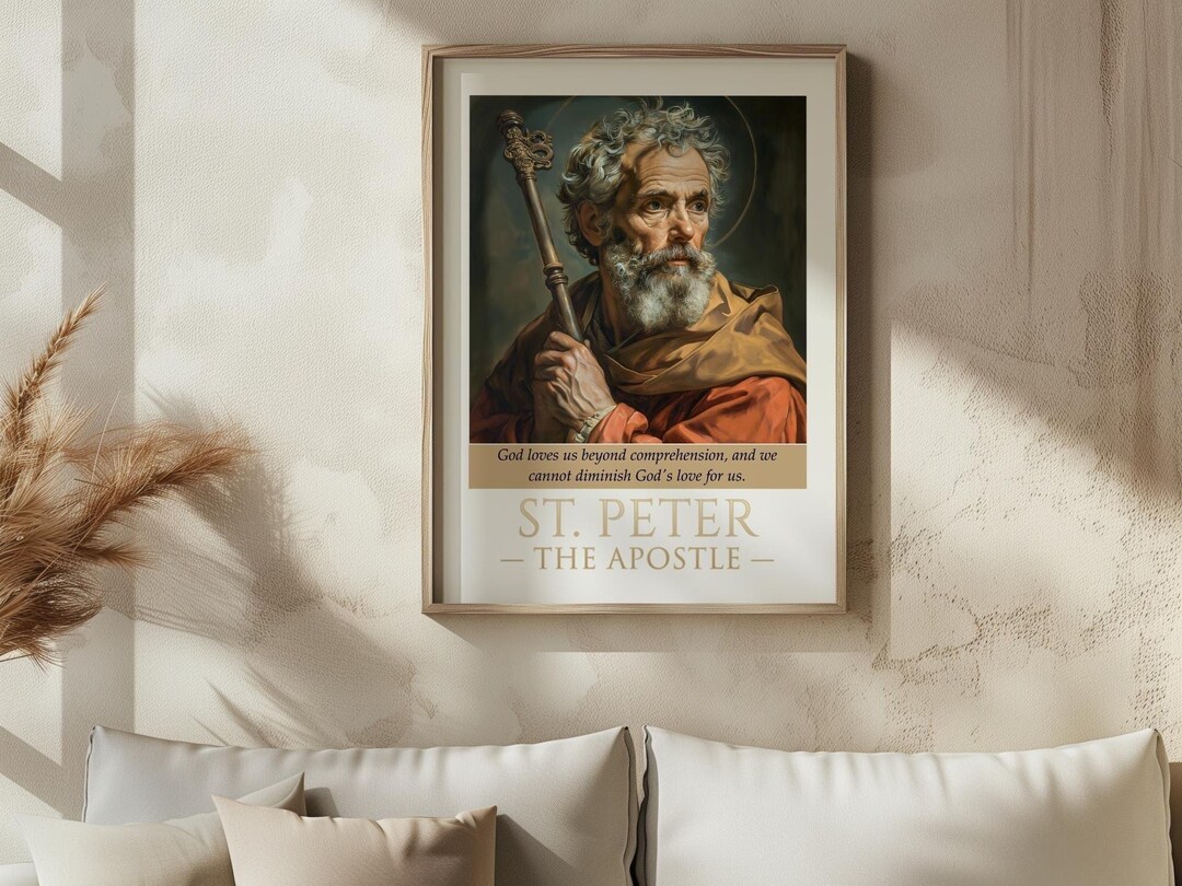 Saint Peter the Apostle Religious Wall Art, Inspirational Christian ...