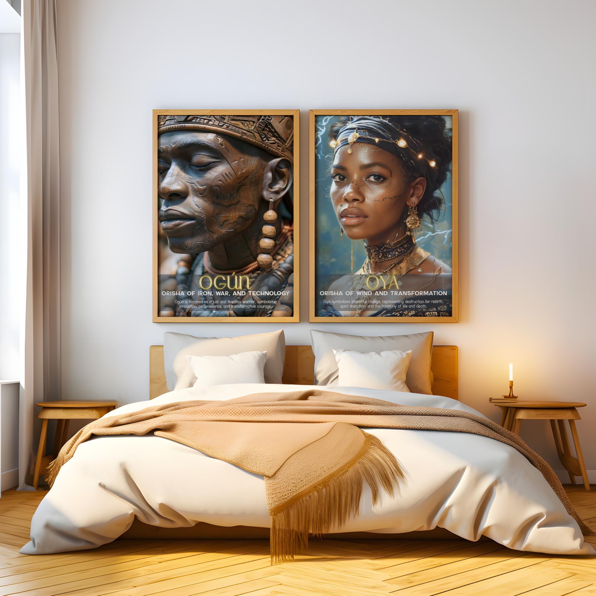 Set of 6 Orisha Posters, Orishas and Yoruba Deities Artwork, African ...