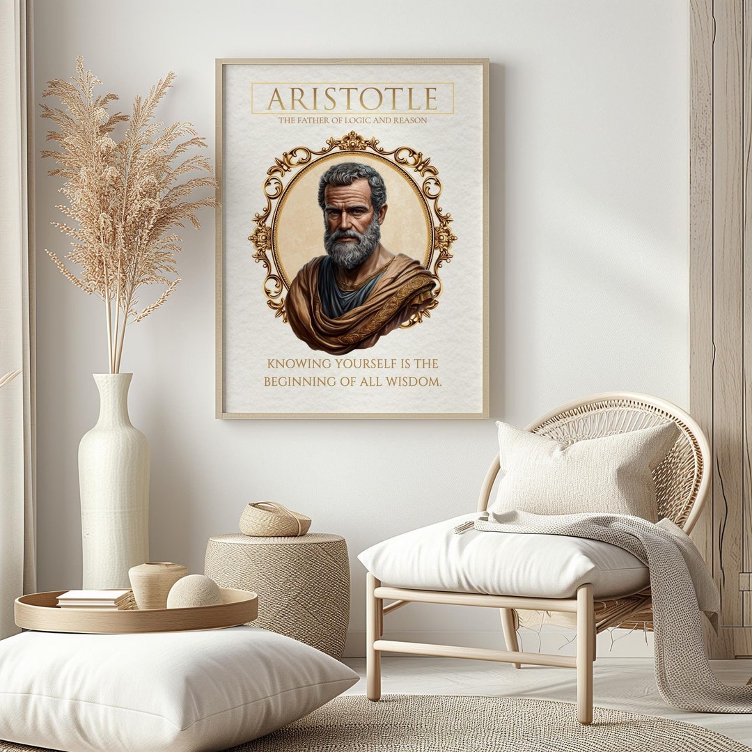 Aristotle Print, the Father of Logic and Reason Wall Art, Inspirational ...