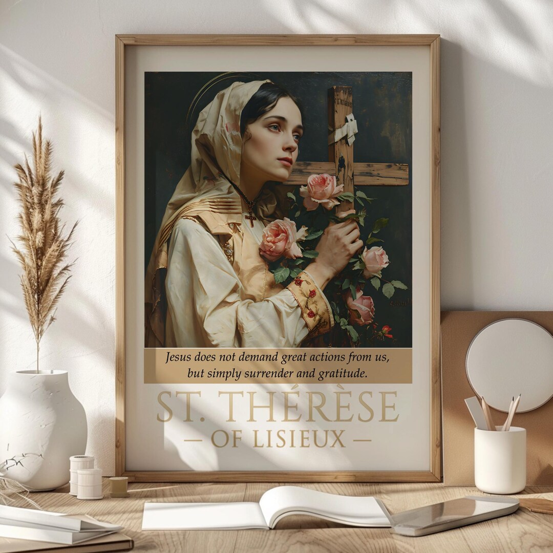 Saint Thérèse of Lisieux Printable Wall Art, the Little Flower Catholic ...