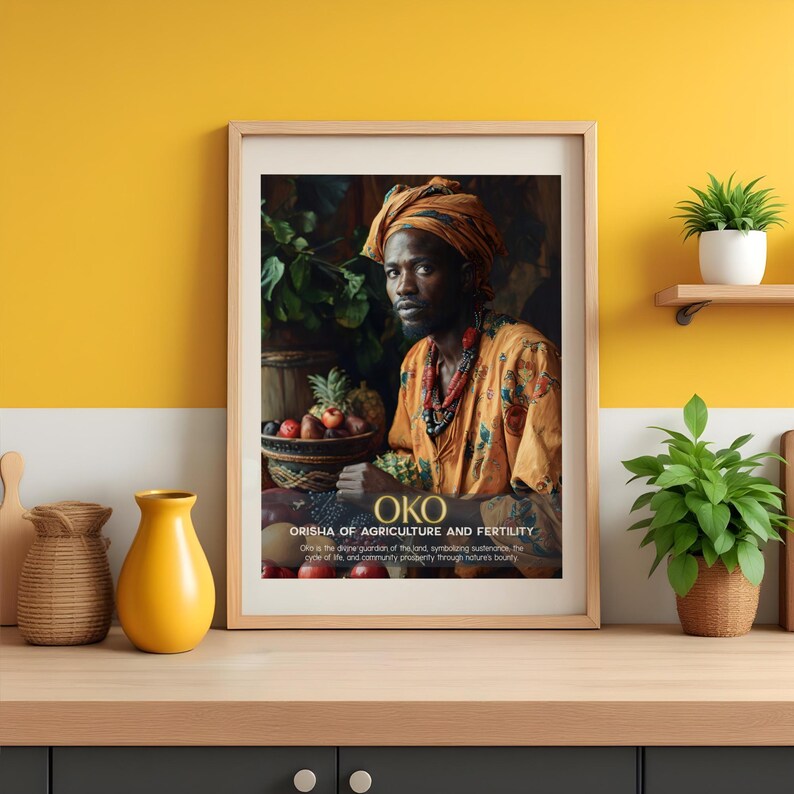 Orisha Oko Wall Art, Yoruba Deity Art Print, Yoruba Orishas Artwork ...