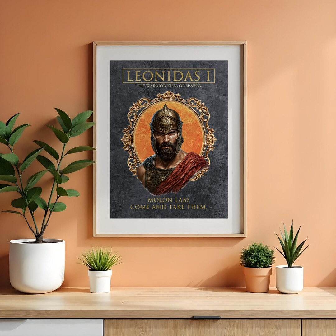 Leonidas I Digital Wall Art, Warrior King of Sparta Poster, Greek ...