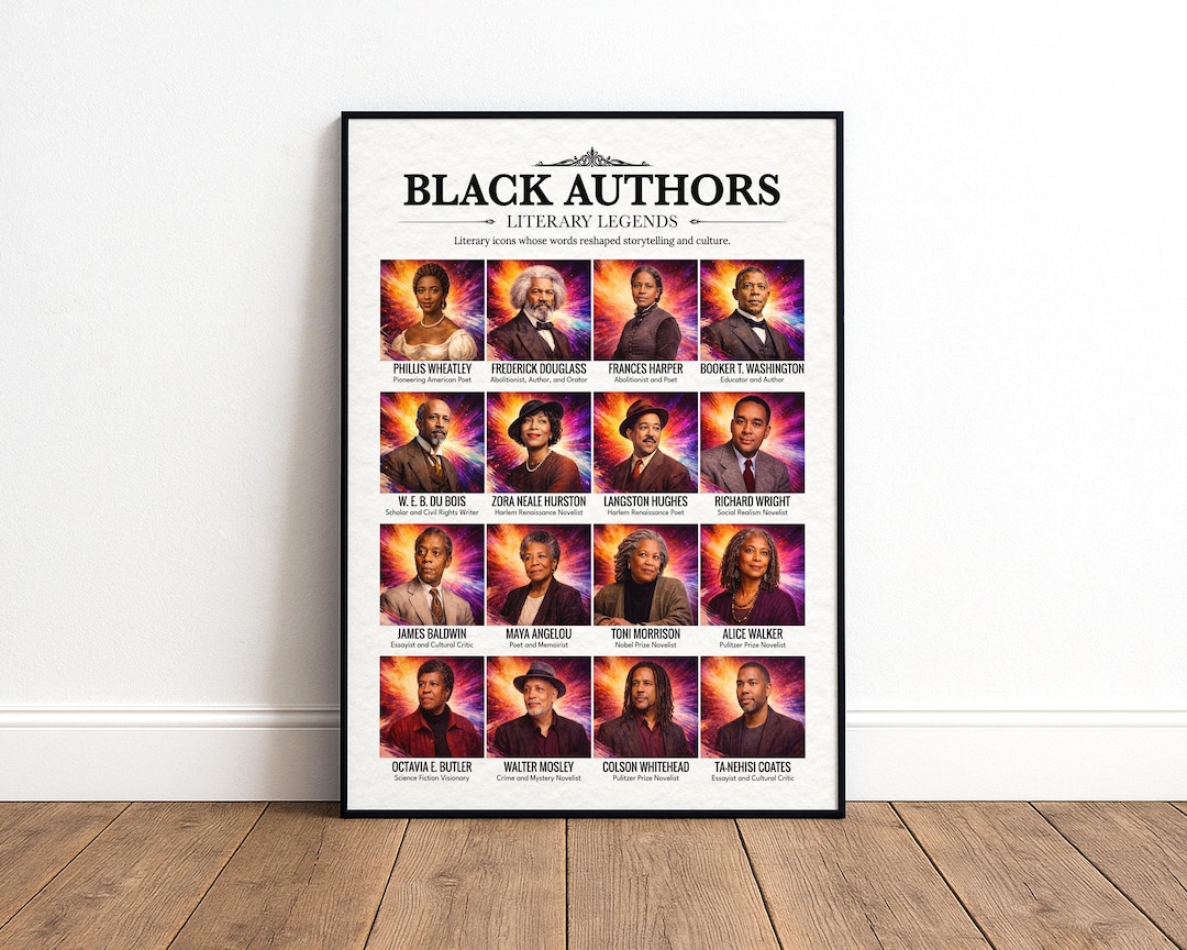 Famous Black Authors Chart | Black History Month Bulletin Board ...