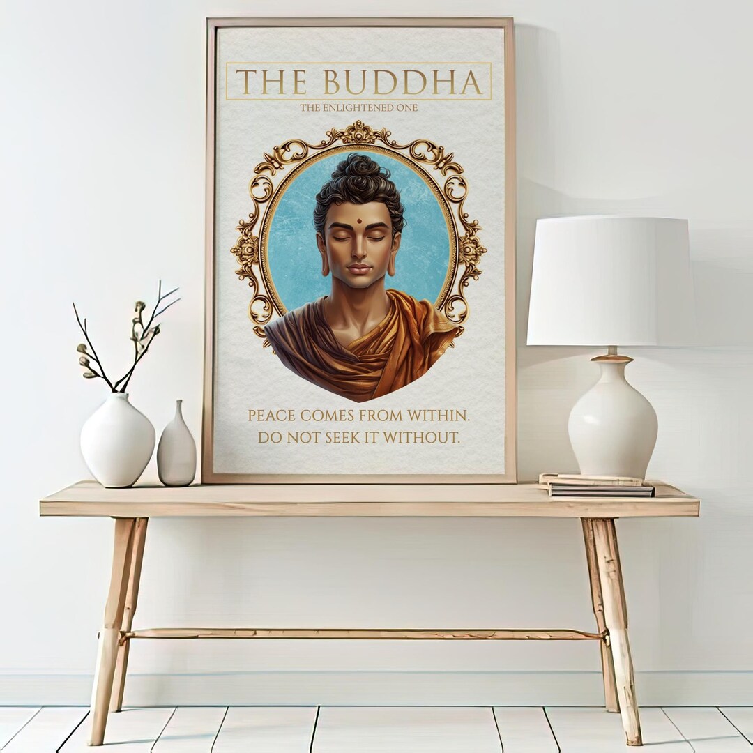 Buddha Poster Wall Art, the Buddha Enlightened One Poster Print ...