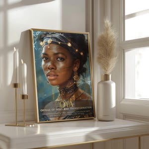 Oya Wall Art, Orisha Yoruba Poster Print, Yoruba Mythology, Divine ...