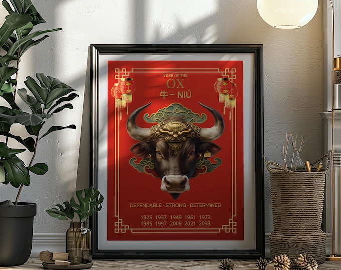 Chinese Zodiac Poster With Years and Characteristics - Etsy Canada