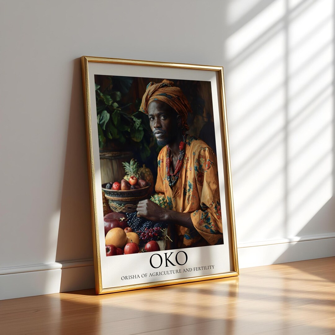 Oko Orisha Wall Art Print, Yoruba Spirituality Home Decor, African God ...