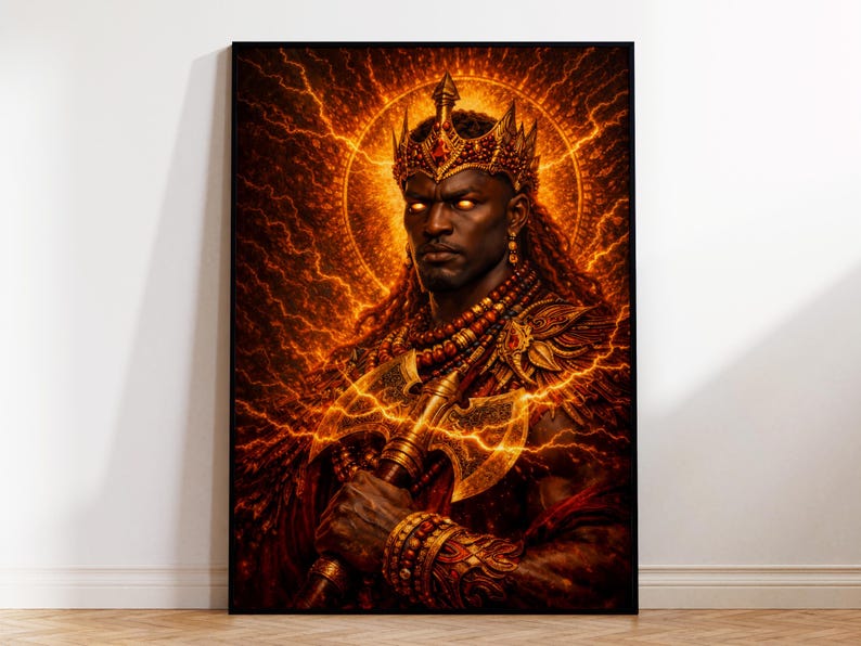 Shango Yoruba Orisha Printable, Shango Wall Art, African God Poster ...