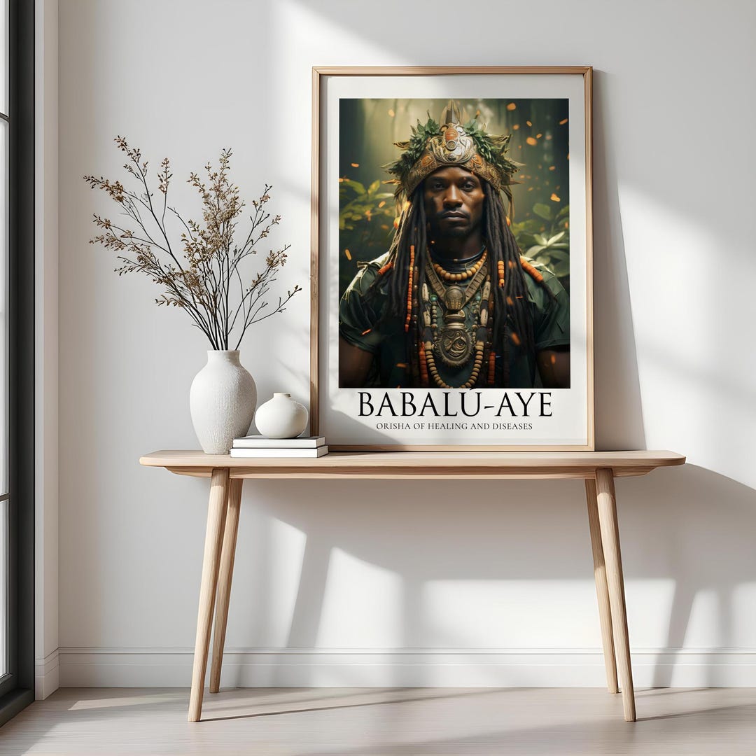 Babalu-aye Orisha Wall Art Print, Yoruba Spiritual Wall Decor, African ...