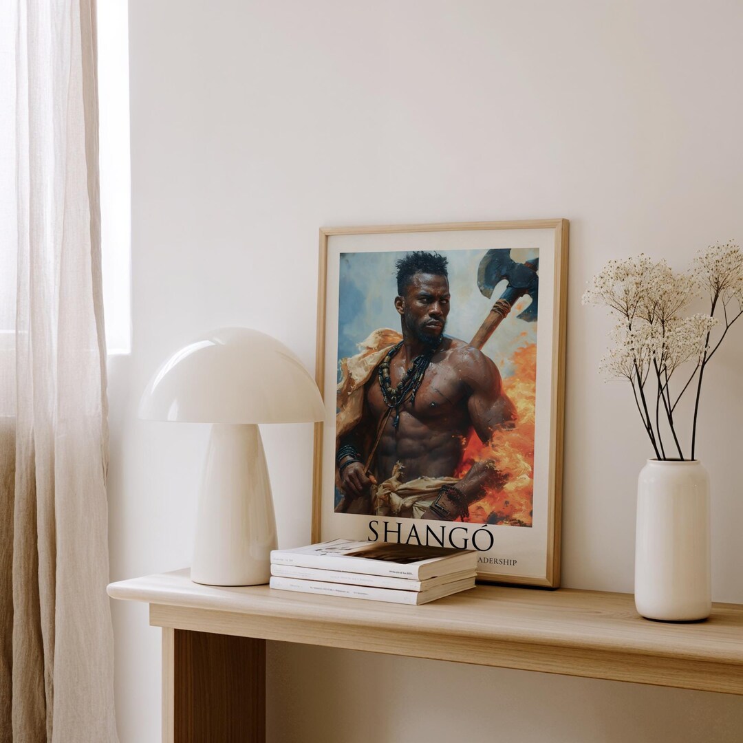 Shango Orisha Wall Art Print, Yoruba Orisha Mythology, Afro-caribbean Santeria, Spiritual Home ...