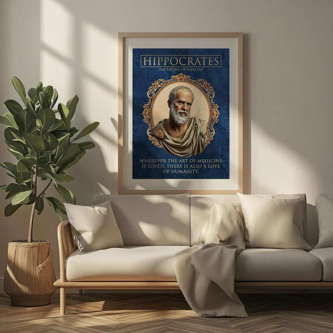 Hippocrates Poster, the Father of Medicine Wall Art, Inspirational ...