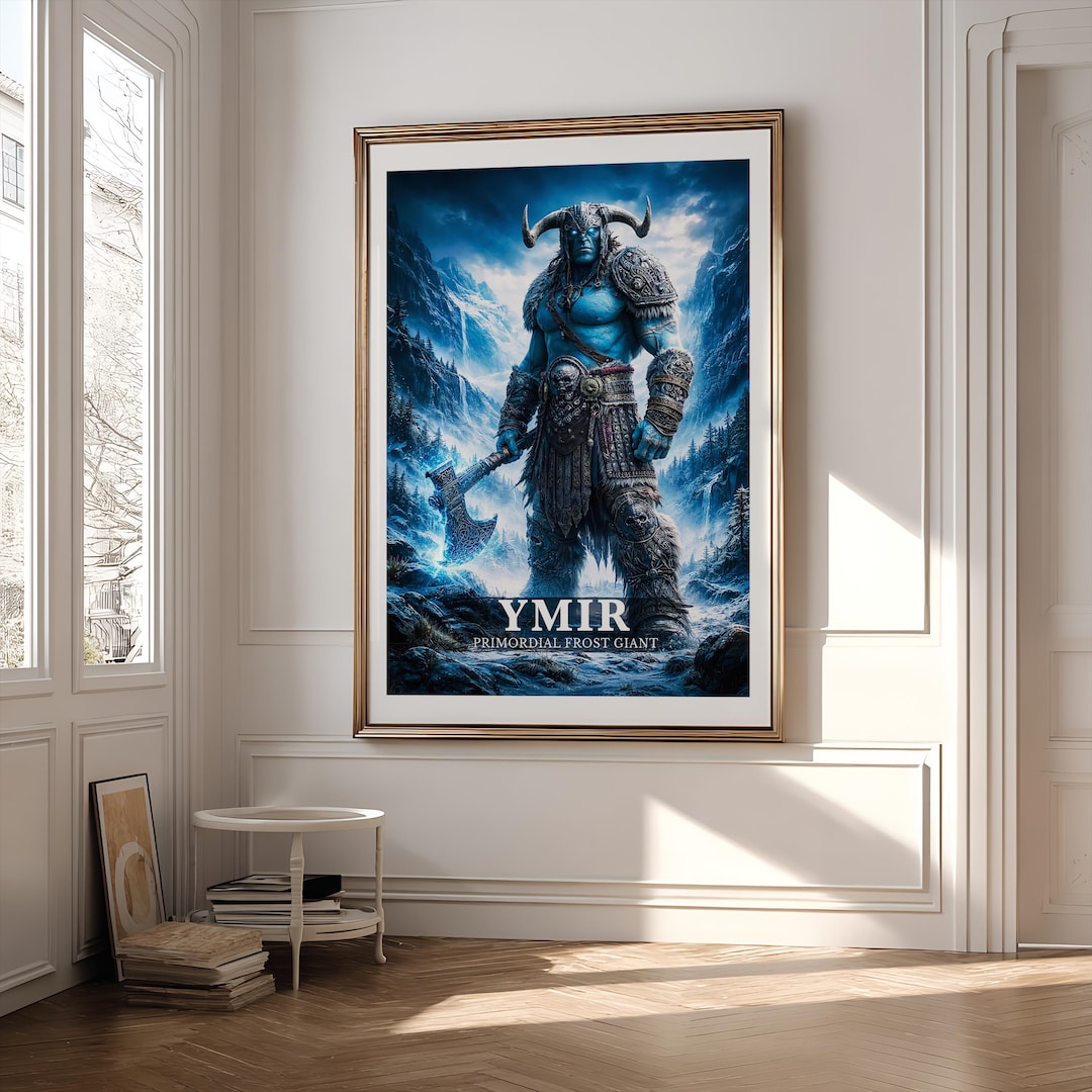 Ymir Norse Mythology Wall Art | Primordial Frost Giant Poster ...
