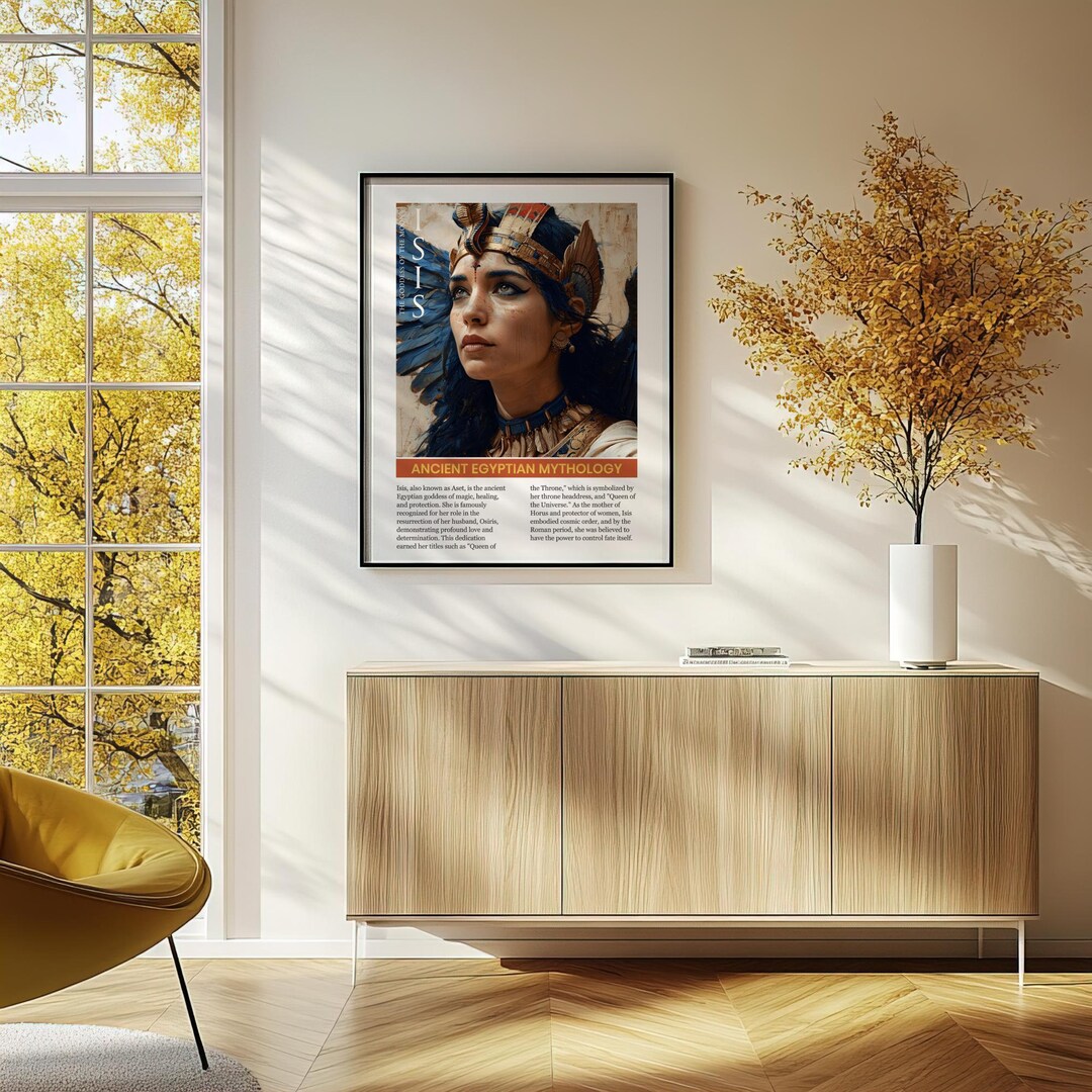 Isis Egyptian Goddess Poster, Ancient Egyptian Mythology Wall Art ...