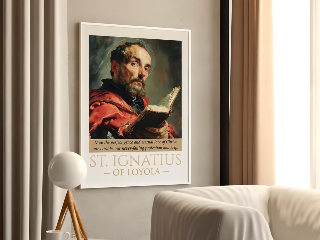 Saint Ignatius of Loyola Printable Wall Art, Inspirational Catholic ...