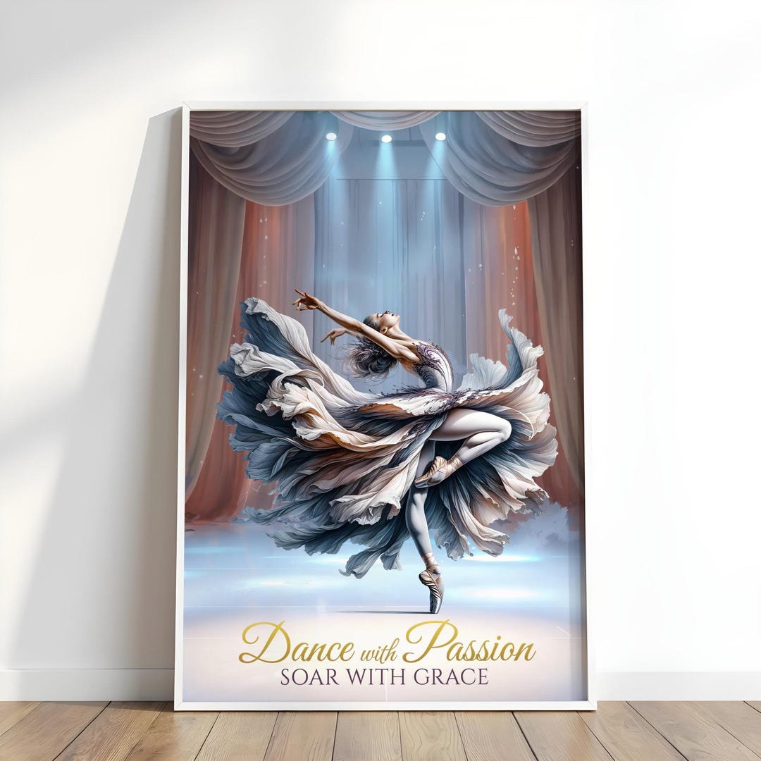 Ballerina Printable Art, Dance Lovers Print, Ballet Dance Poster ...